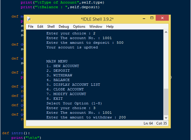 Simple Banking System with Database in Python Free Source Code | SourceCodester